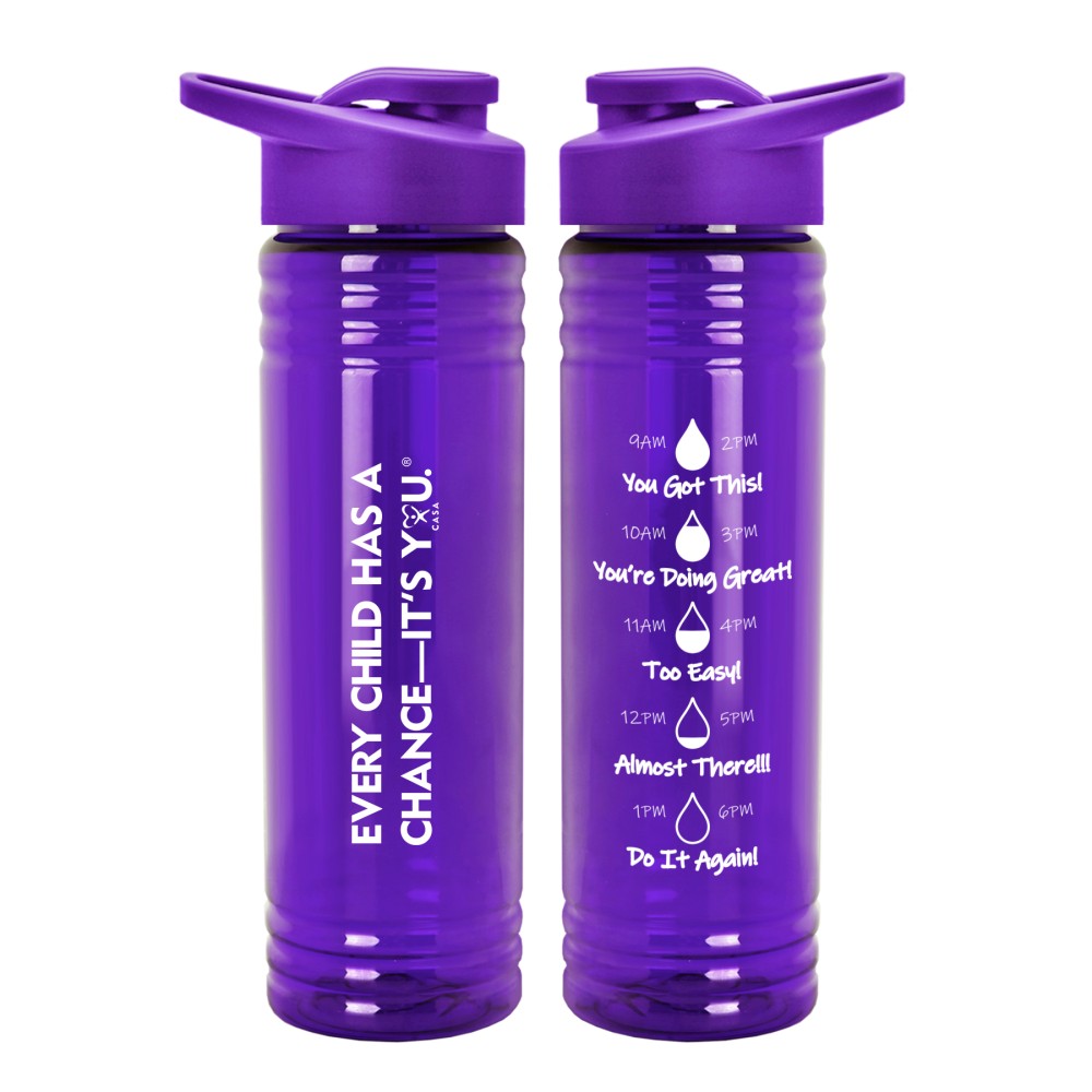 Motivational 24 oz Slim fit water bottle – Droplets