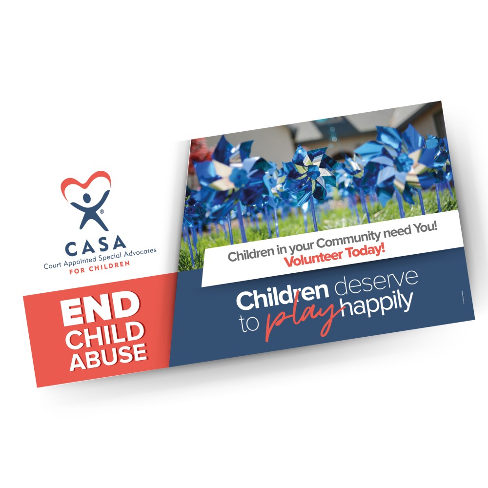 Child Abuse Prevention Pinwheel Vinyl Banner