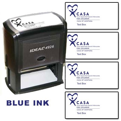 CASA Custom Rubber Stamp (Blue Ink)