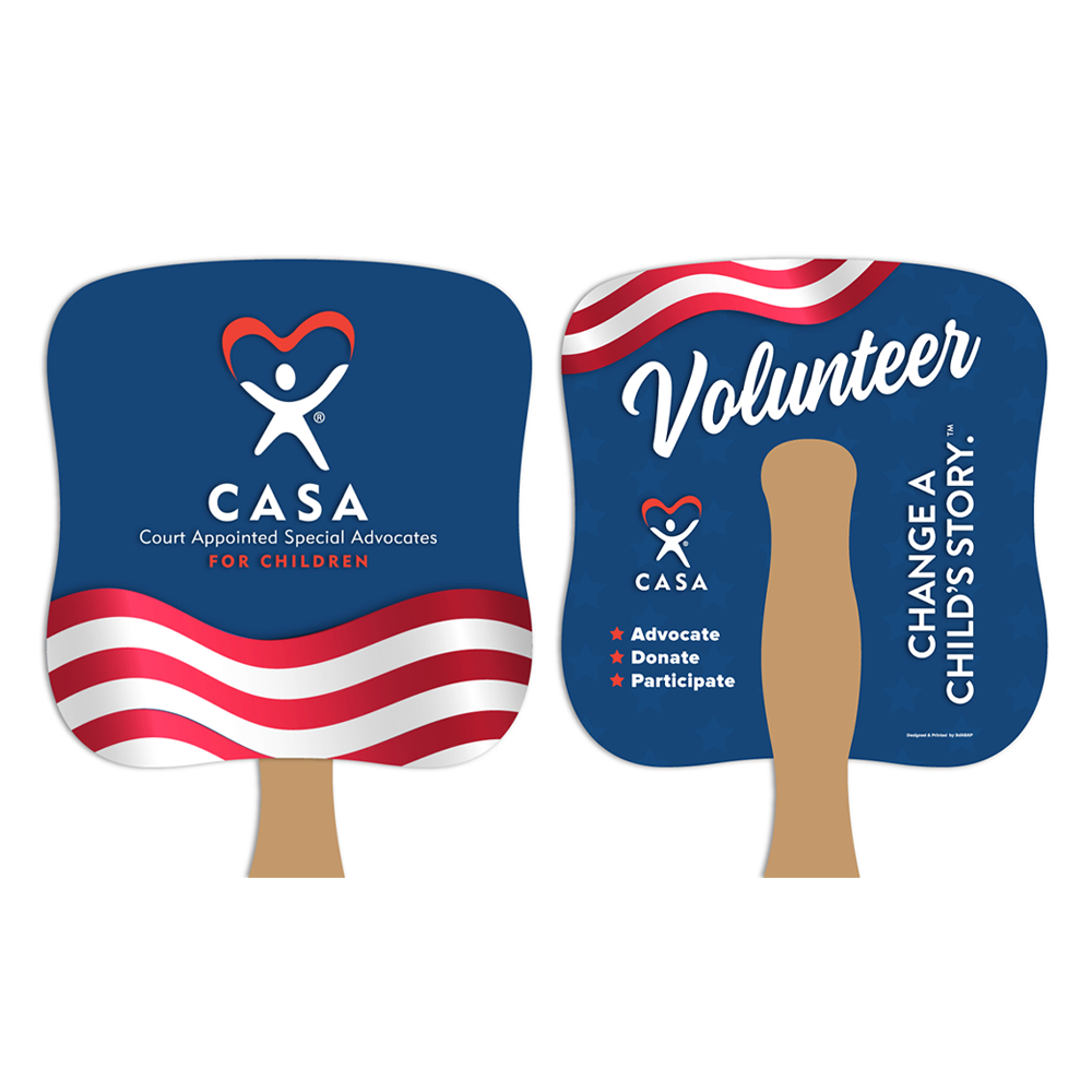 2-Sided Patriotic Full Color Hand Fans - SHOP Here