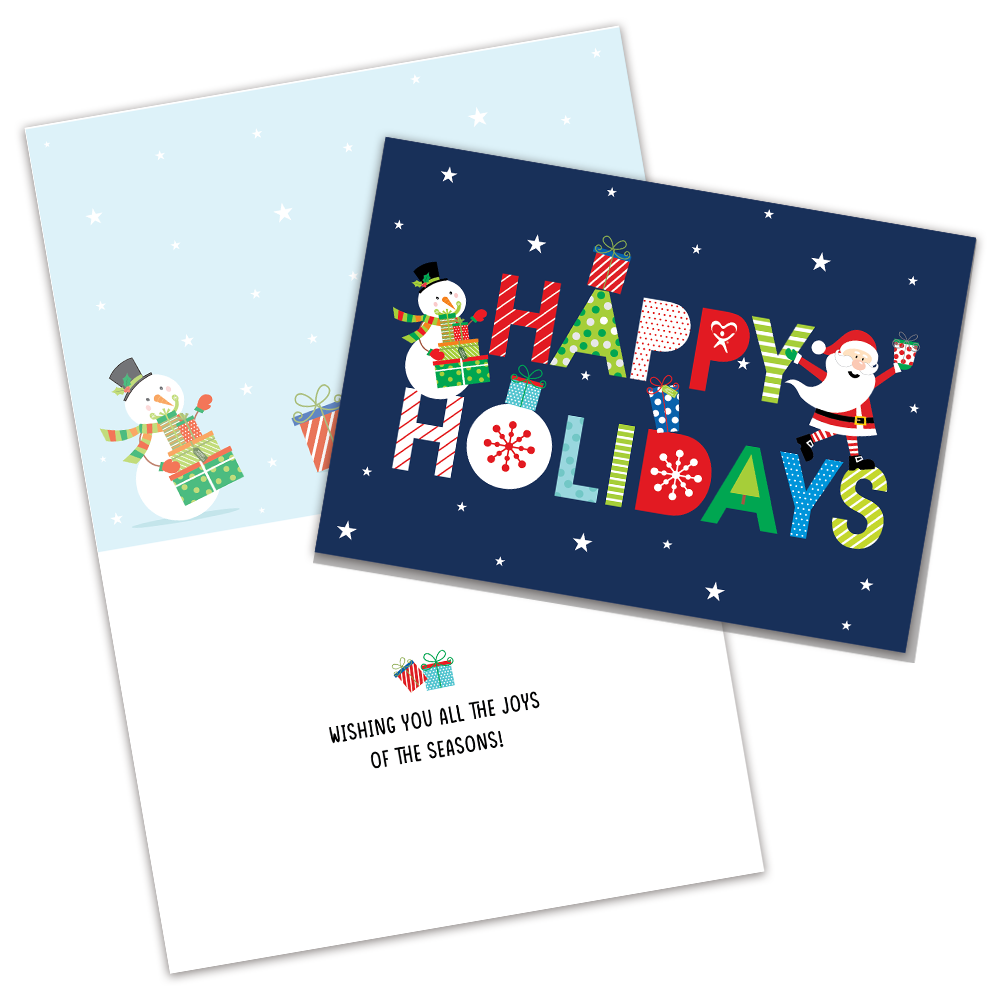 Customizable Seasons Greetings Ornament Cards