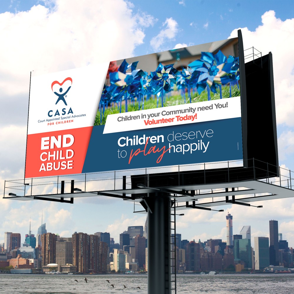 Child Abuse Prevention Pinwheel Vinyl Banner